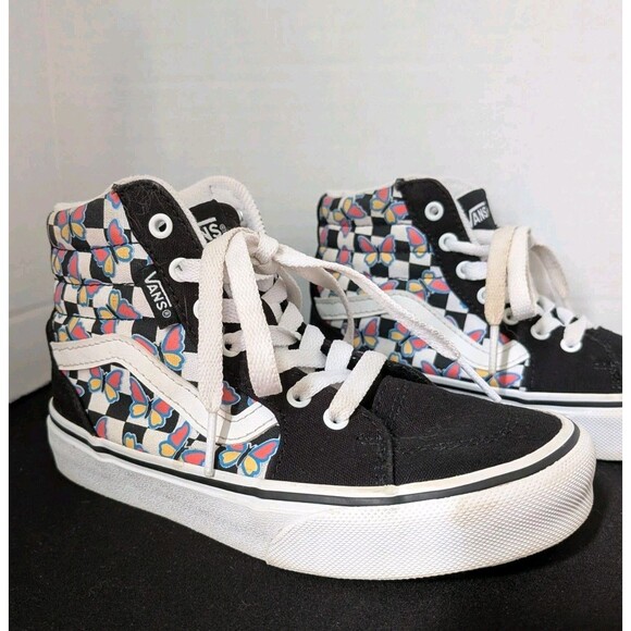 Vans | Shoes | Vans Girls Sz 3 Filmore Hi Top Shoe Sneaker Butterfly ...
